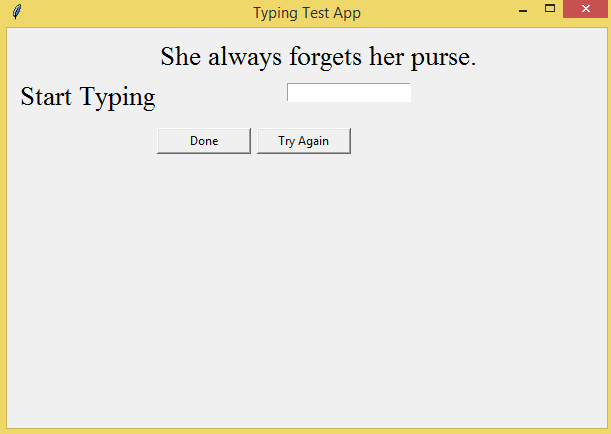 Typing Test App Using Tkinter In Python With Source Code Sourcecodester